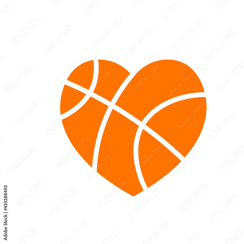 Basketball Heart Clipart