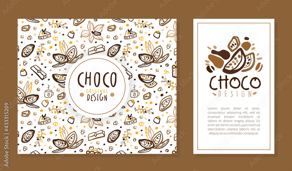 Choco Card Template Original Design, Sweet Chocolate Business Card ...