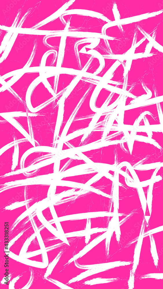 Absract graffiti poster.Graffiti illustration.Pink graffiti.Graffiti ...