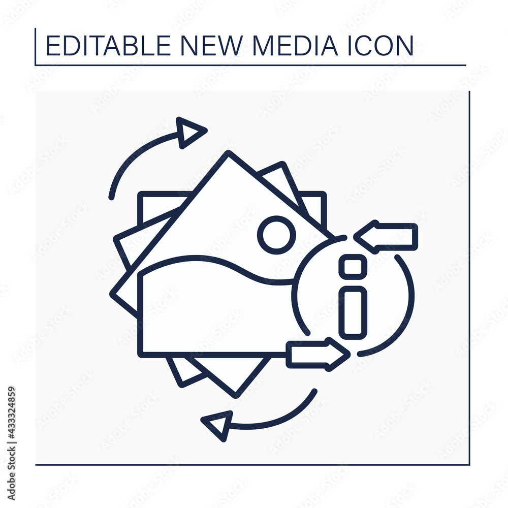 Gifs line icon. Graphics interchange format. Animated picture ...