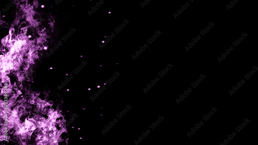 Purple Fire on isolated background. Perfect explosion effect for ...