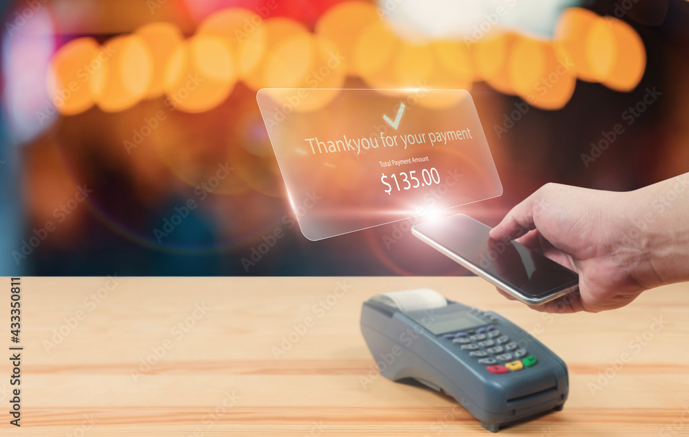 Wireless smart payment using mobile smartphone scanning system sensor ...