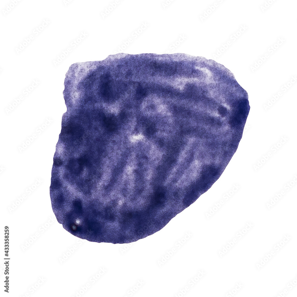 Watercolor blue smear on white background. Vector illustration for web ...