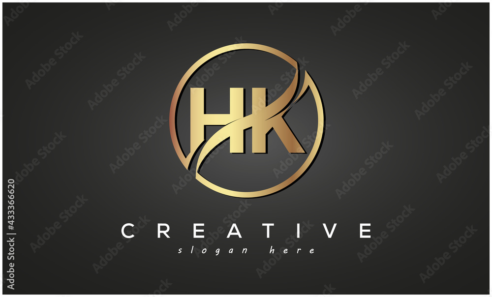 HK creative luxury logo design Stock Vector | Adobe Stock