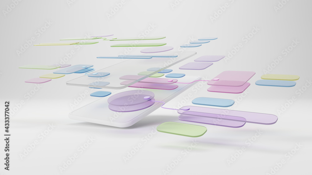 UX UI flowchart connection node graphic designer creative planning ...