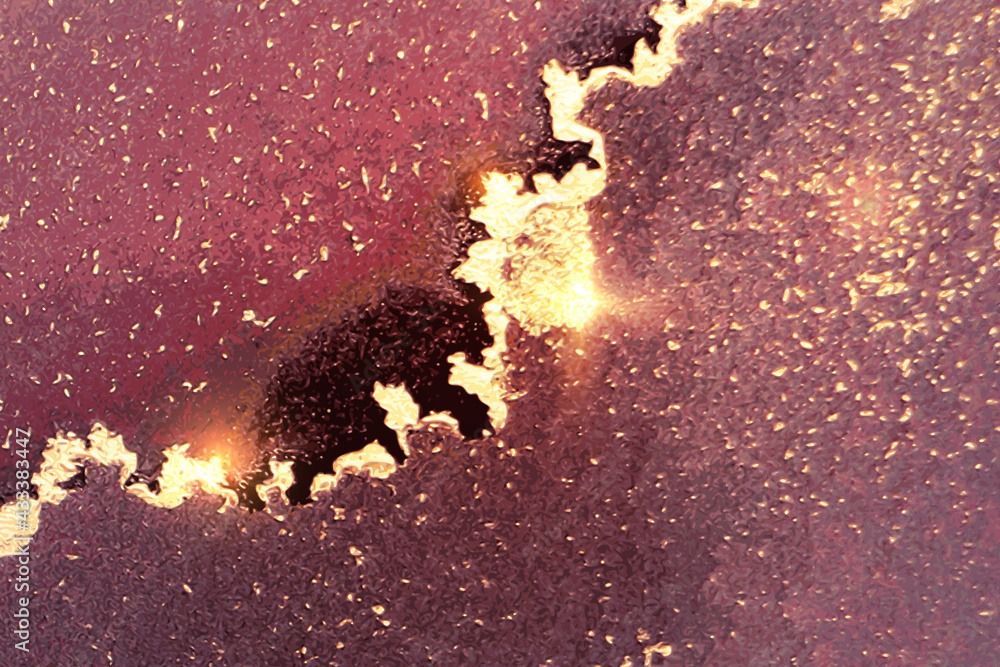 Abstract mauve, maroon and gold marble pattern with sparkles. Vector ...