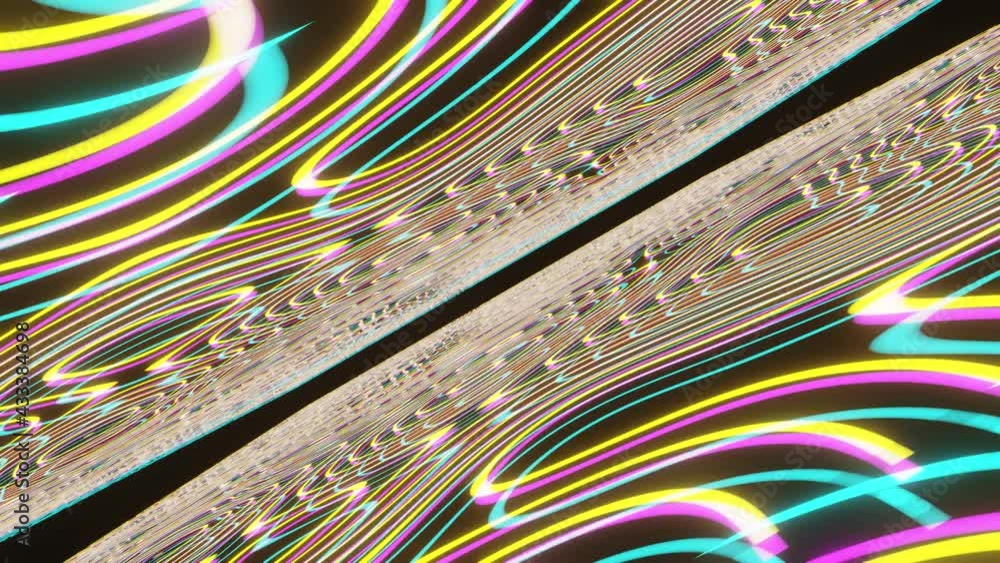 Ultra HD 4K video animation between Abstract colorful pattern and ...