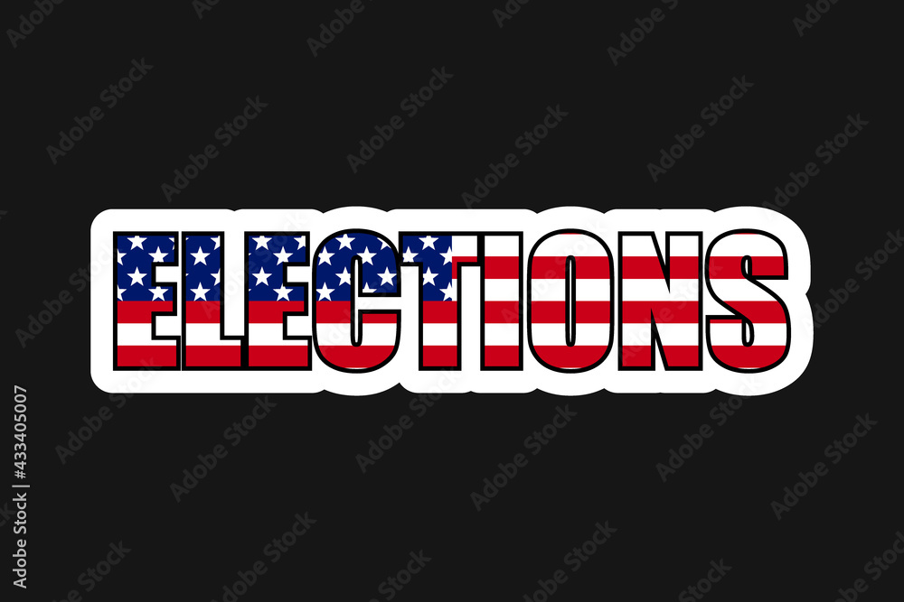 american elections vote vector illustration. badge patch stickers with ...