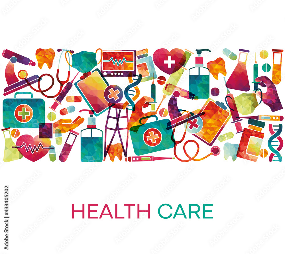 Health Care Background. Medical equipment background. Vector ...