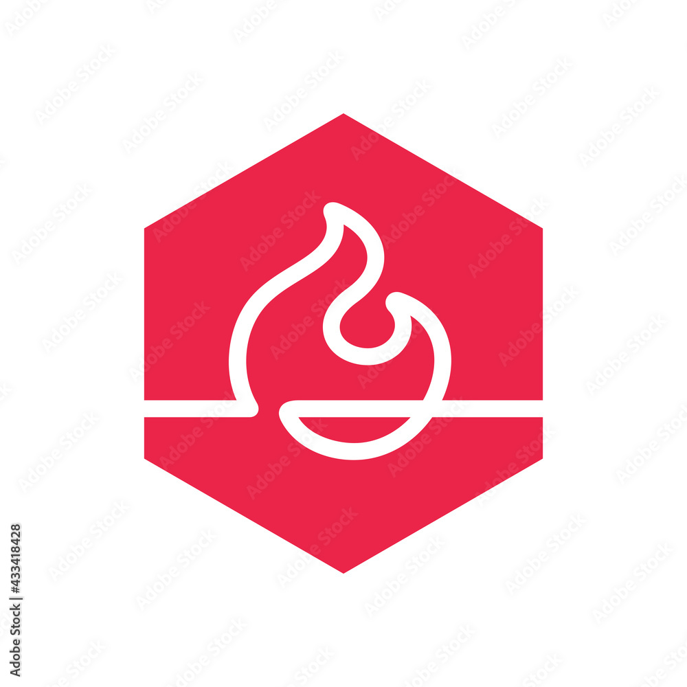 Abstract fire flame logo design, creative bonfire icon vetor ...
