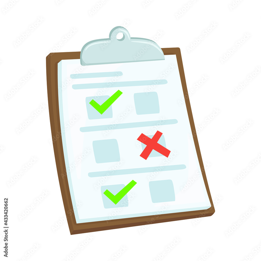 Checklist Sign Emoji Icon Illustration. Document Vector Symbol Emoticon ...