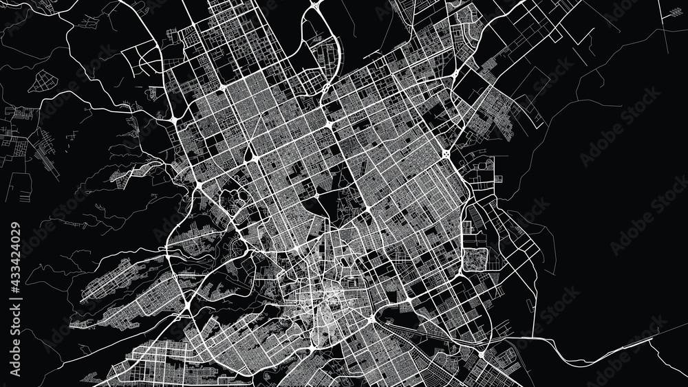 Urban vector city map of Riyadh, Saudi Arabia, Middle East Stock Vector ...