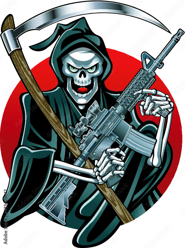 Vecteur Stock pistol, shooting range, machine gun, aiming, american ...