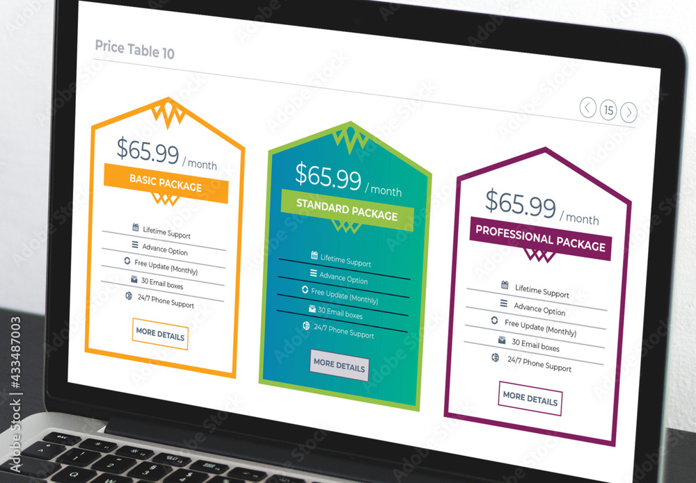 3 Pricing Pack for Website Subscription Stock Template | Adobe Stock