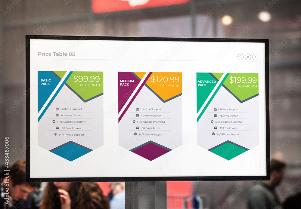 3 Pricing Package Layout Stock Template | Adobe Stock