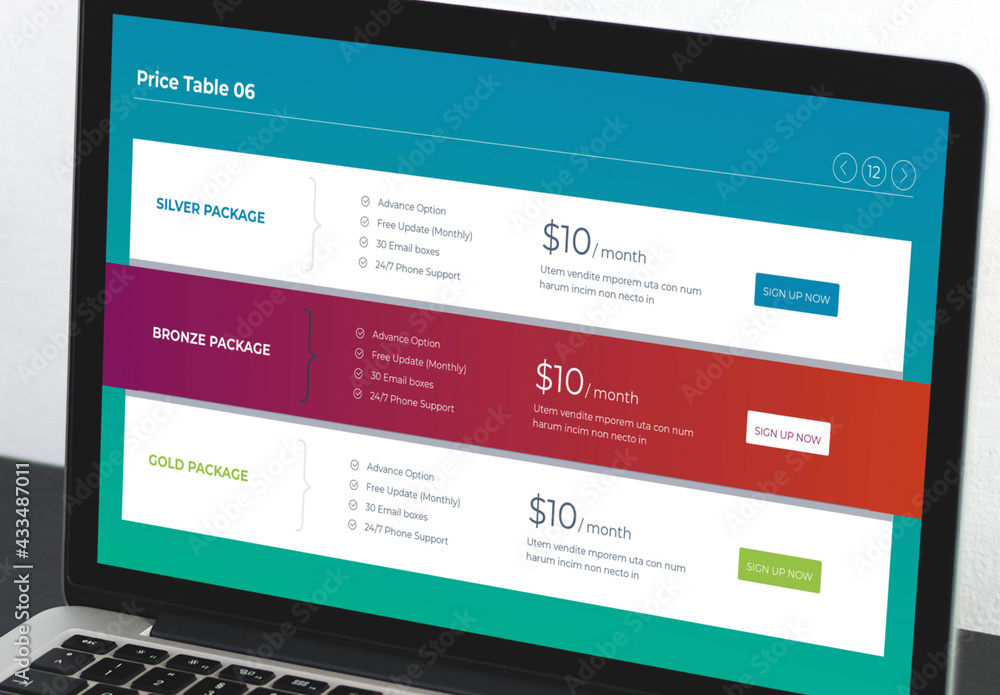 Price Layout Option Design Stock Template | Adobe Stock