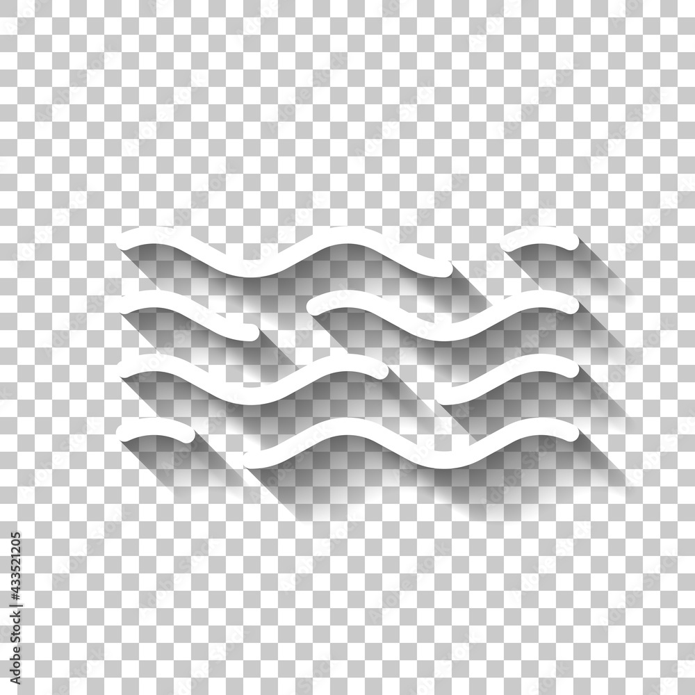 Simple wave icon, sea or ocean, abstract business logo. White linear ...