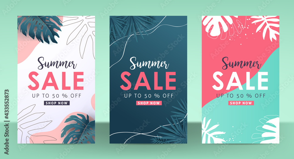 Colorful Summer sale layout poster banner background Stock Vector ...