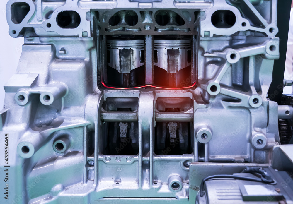 cylinder modern gasoline internal combustion engine Stock Photo | Adobe ...