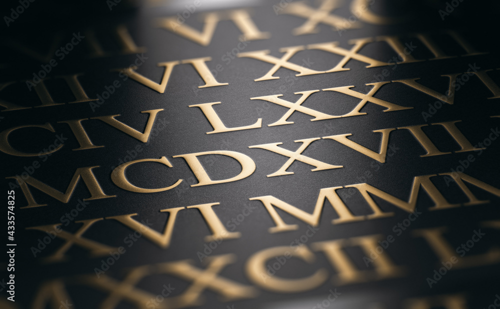 Roman Numerals. Latin Alphabet. Stock Illustration | Adobe Stock