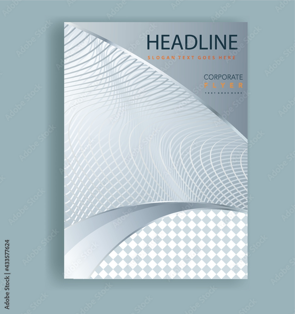 banner layout in silver and abstract background, minimal, modern ...
