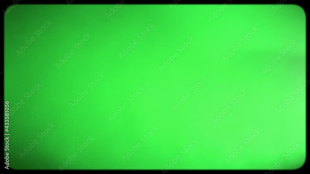 Old green TV screen. Retro 80s, 90s. Effect of an old TV with a ...