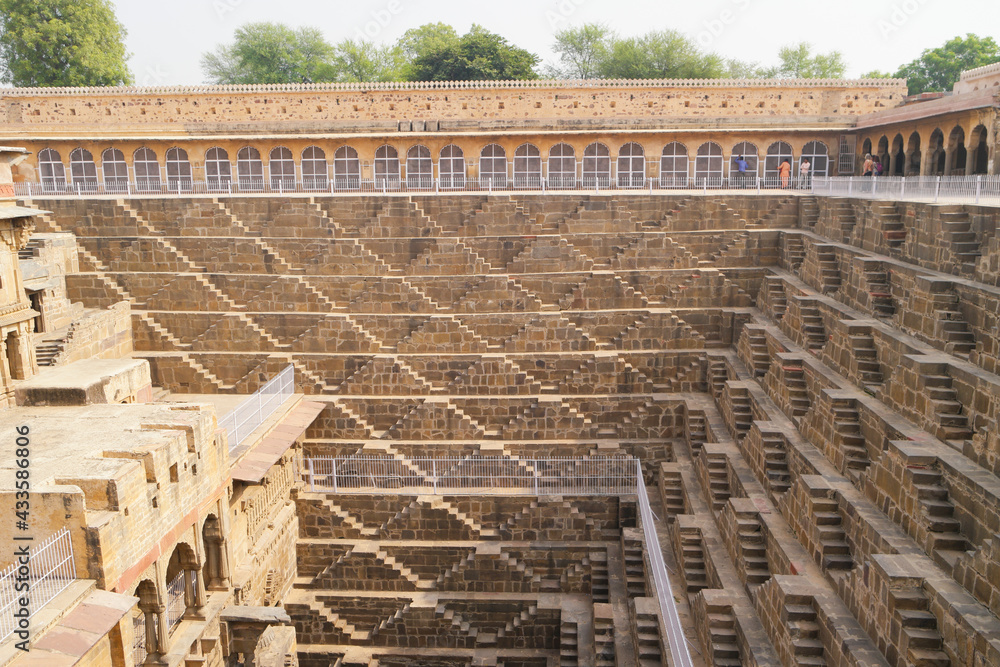 Details of the Chand Baori, the oldest, deepest, and largest step wells ...