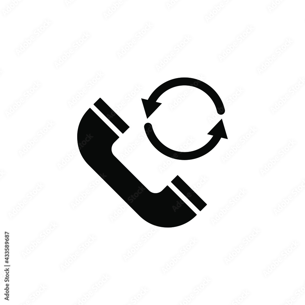 Redial. Call icon in trendy flat style isolated on blank background ...