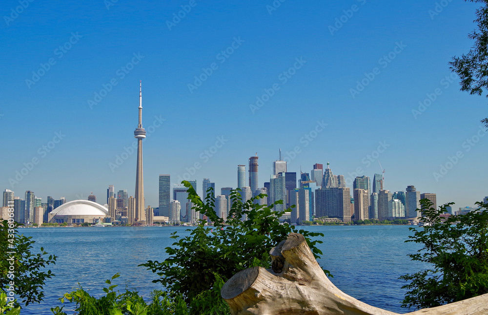 Breathtaking panoramic skyline cityscape scenery of downtown Toronto ...