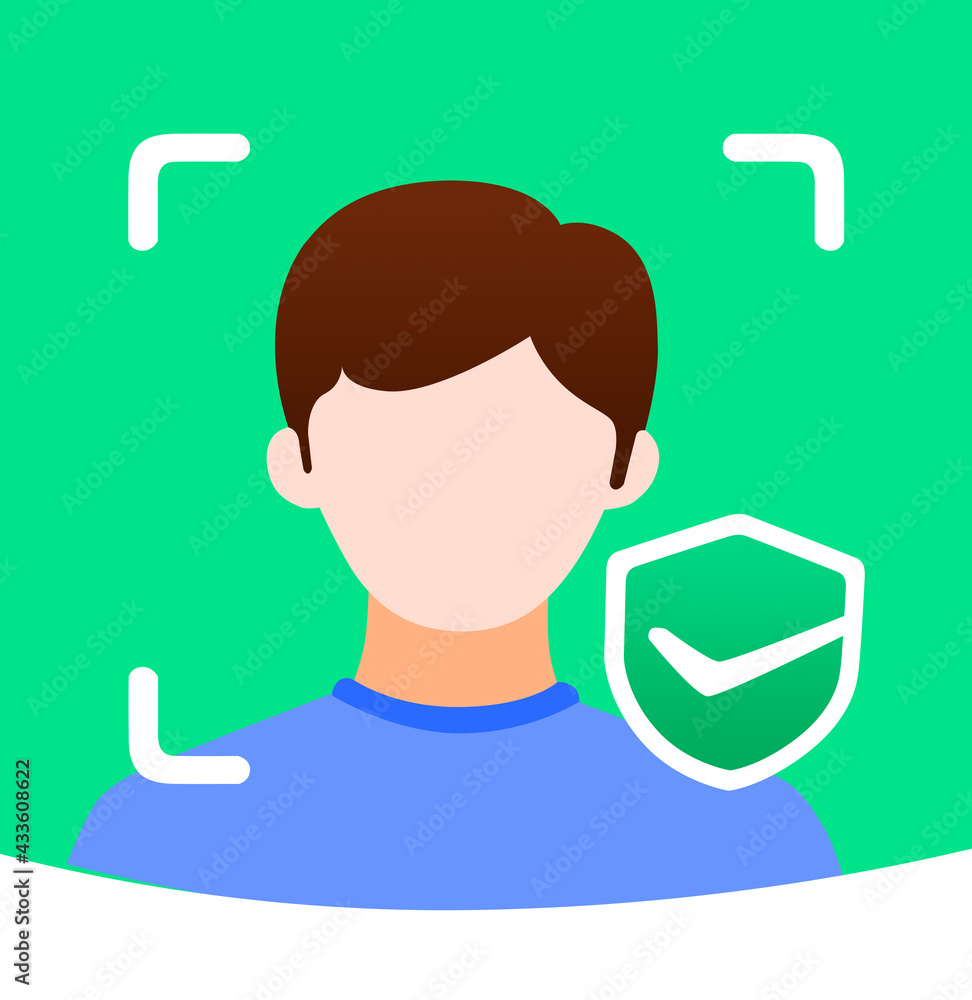 Brush face, pay, secure, identify, personal information, head image ...