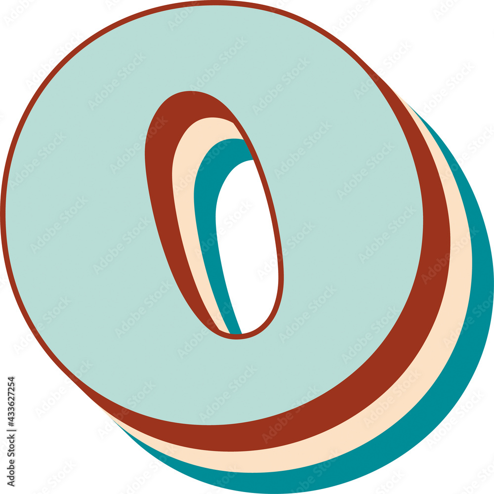 Letter O Monogram Letters Initial Retro Font 80s 70s 60s Vintage Logo ...