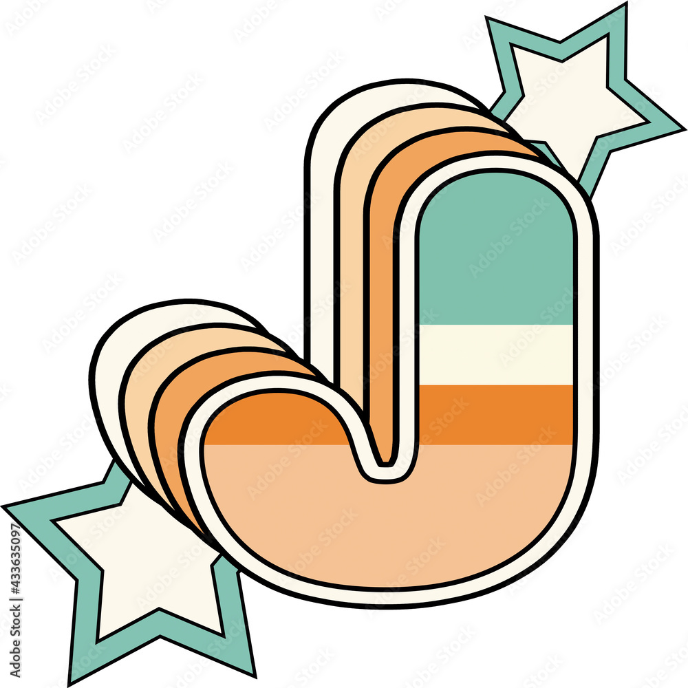 Letter J Monogram Letters Initial Name Retro Font 80s Star Stars Logo ...