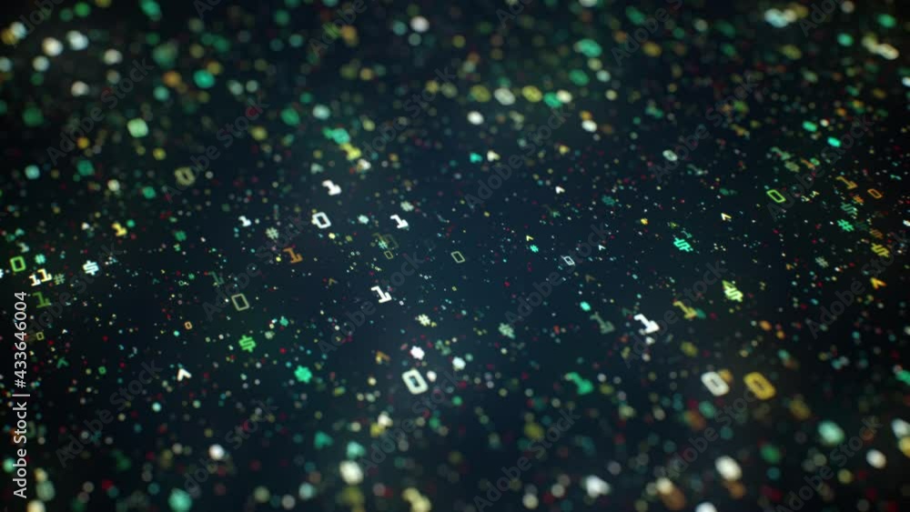 Abstract technology big data flow background concept. Binary code ...