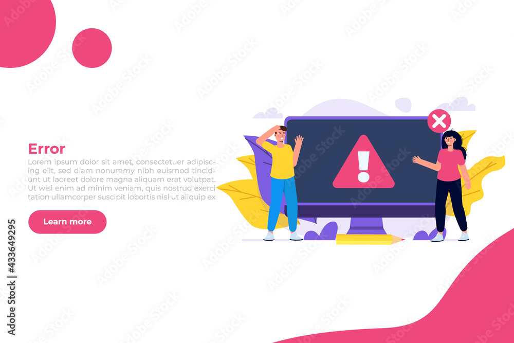 Concept operating system warning error. Vector illustration Stock ... Concept operating system warning error. Vector illustration Stock ...