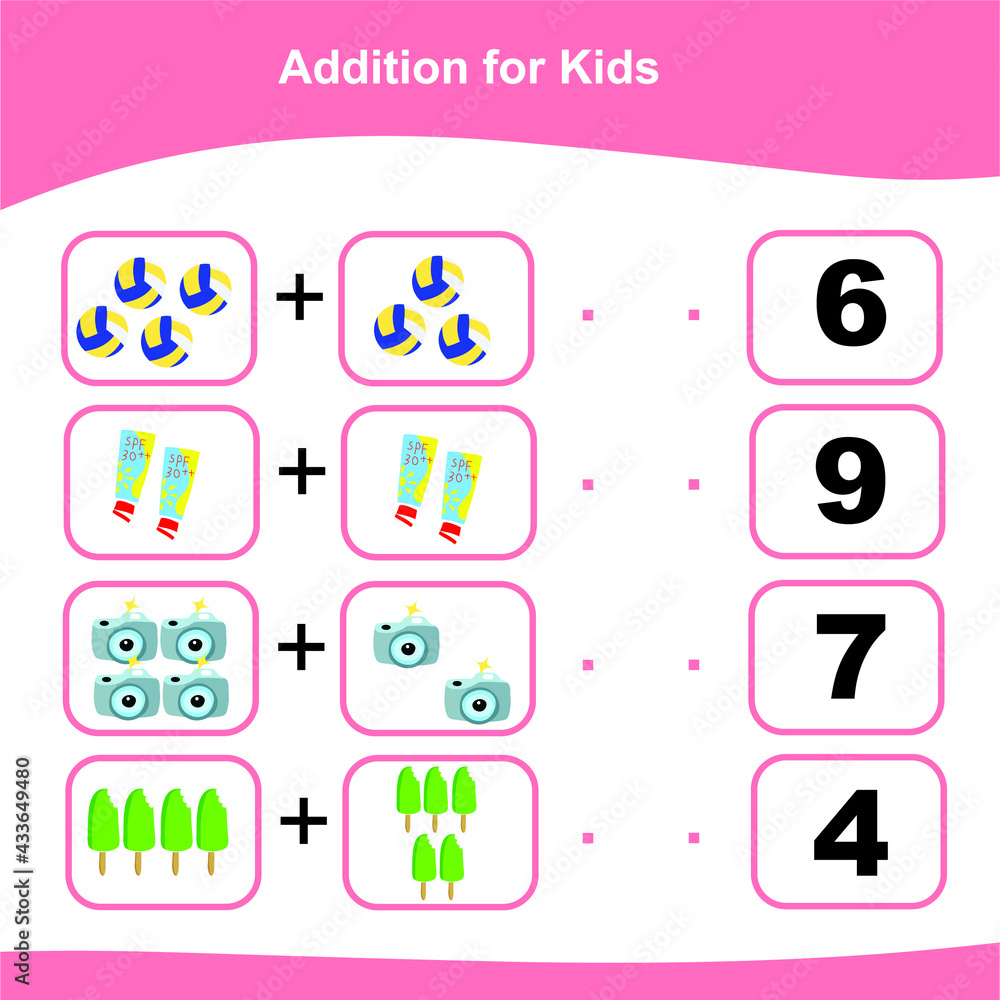 Counting Game for Preschool Children. This worksheet is suitable for ...