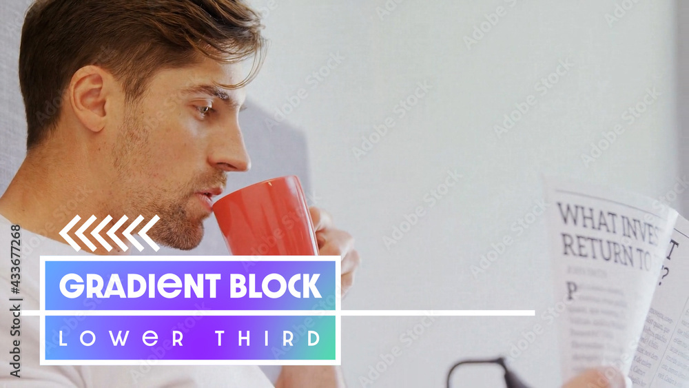 Gradient Block Lower Third Stock Template | Adobe Stock