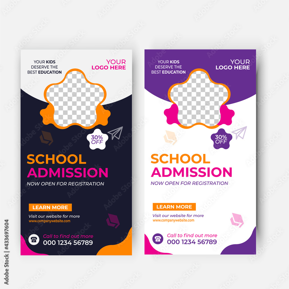 School social media post design. Education web banner social cover ...