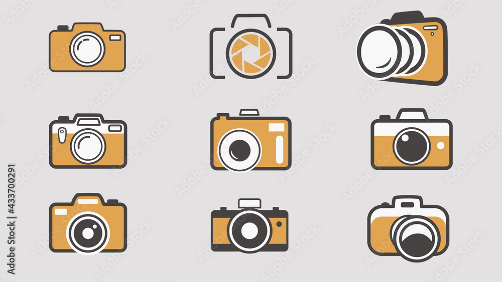 Camera Icons Overlay Stock Template | Adobe Stock