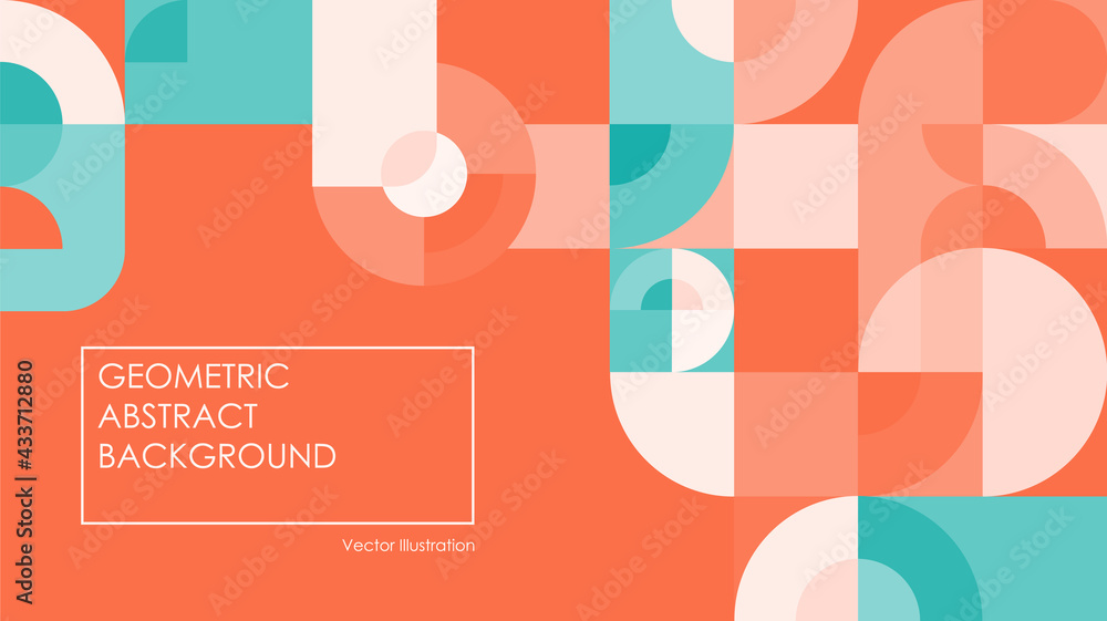 Geometric Abstract Backgrounds Design. Composition of simple geometric ...