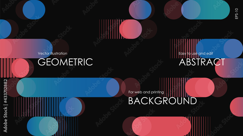 Geometric Abstract Backgrounds Design. Composition of simple geometric ...