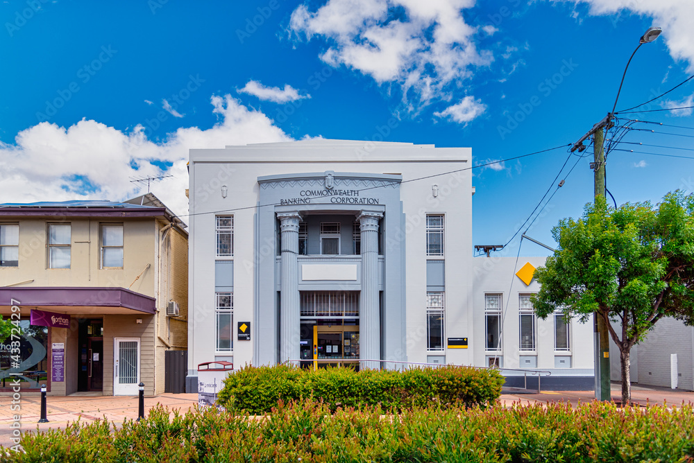 This two-storey Commonwealth bank building was constructed in 1934 with ...