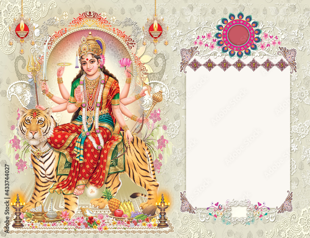 Jai Mata Di, Goddess Durga Stock Photography from a printing house ...