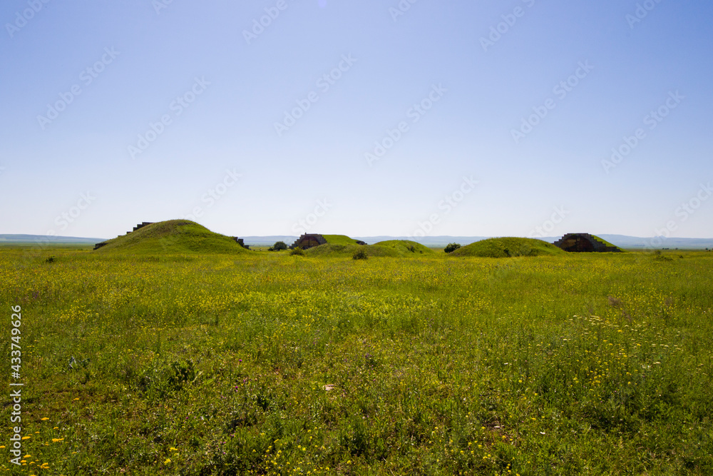 Old, abandoned, Soviet union army base, aviation place Stock Photo ...