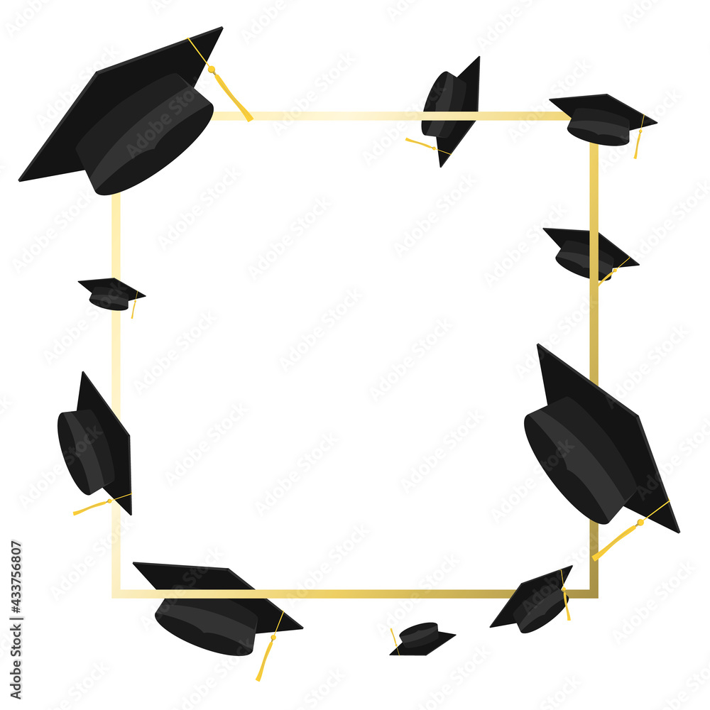 Graduates Frame for Congratulations Class of 2021 with Graduation cap ...