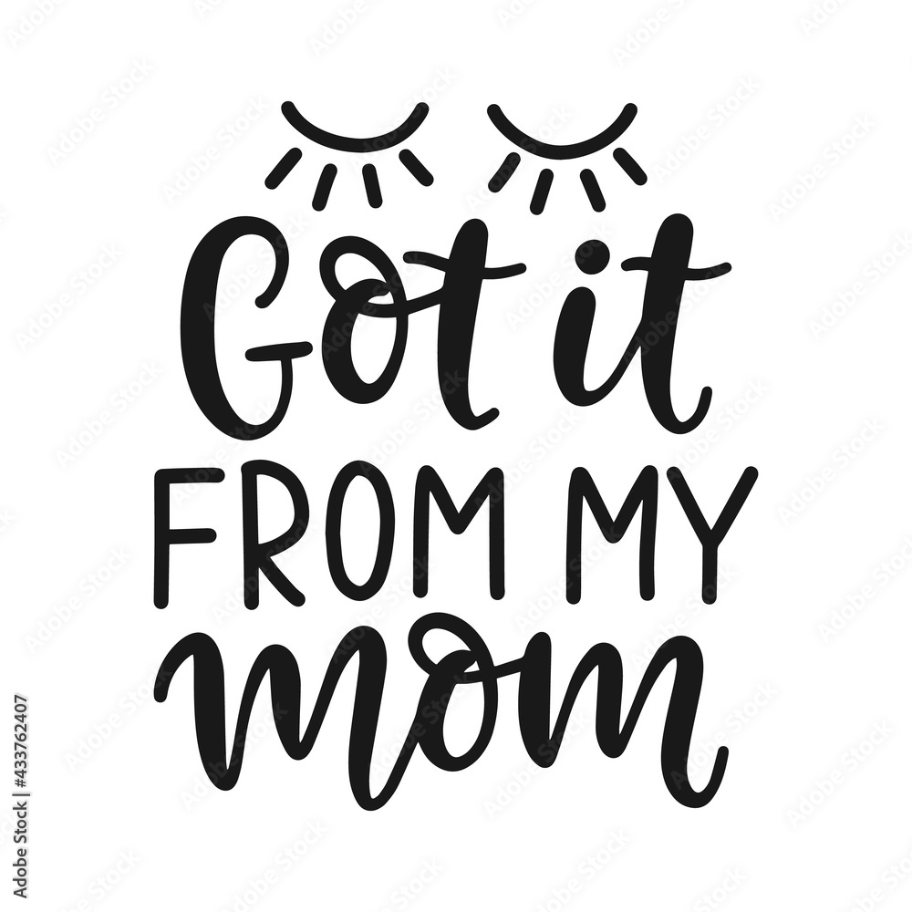 Mom Written In Calligraphy