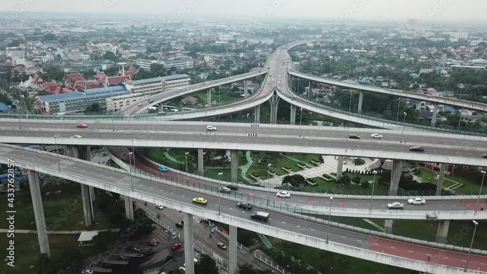 Traffic on major city streets saw elevated roads and congested traffic ...