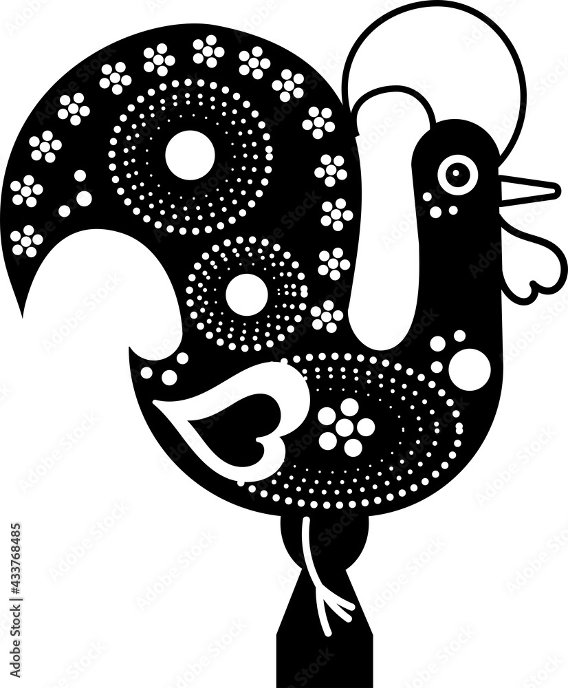 Vetor de Galo de Barcelos portuguese rooster vector icon. Portugal ...