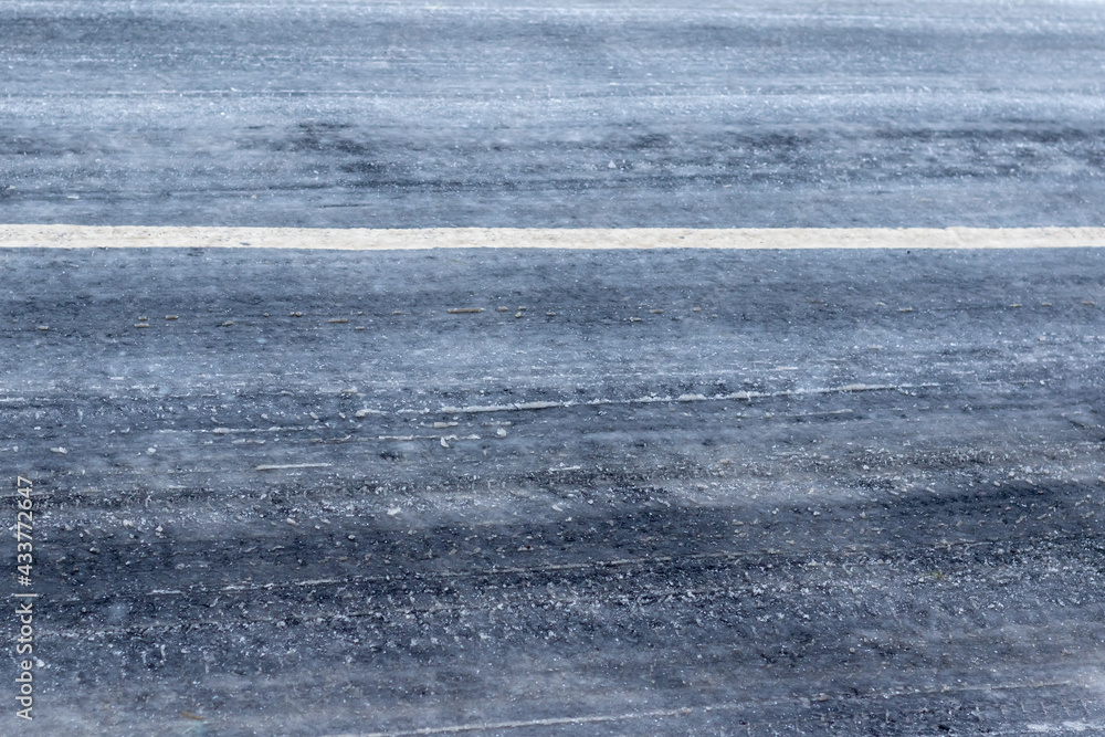 icy tyre tracks Stock Photo | Adobe Stock