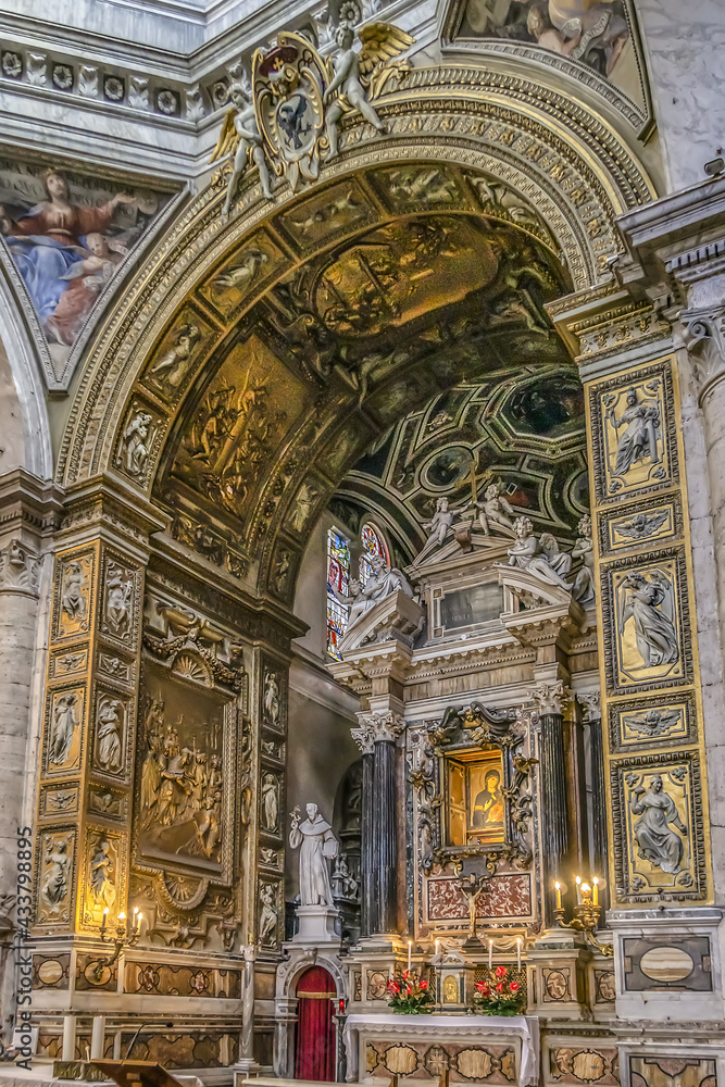 Interior of Basso Della Rovere Chapel (Santa Maria del Popolo) - 15th ...