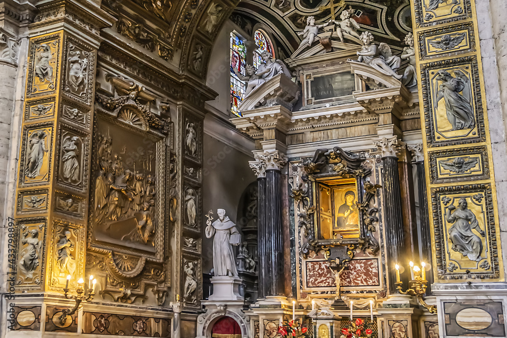 Interior of Basso Della Rovere Chapel (Santa Maria del Popolo) - 15th ...